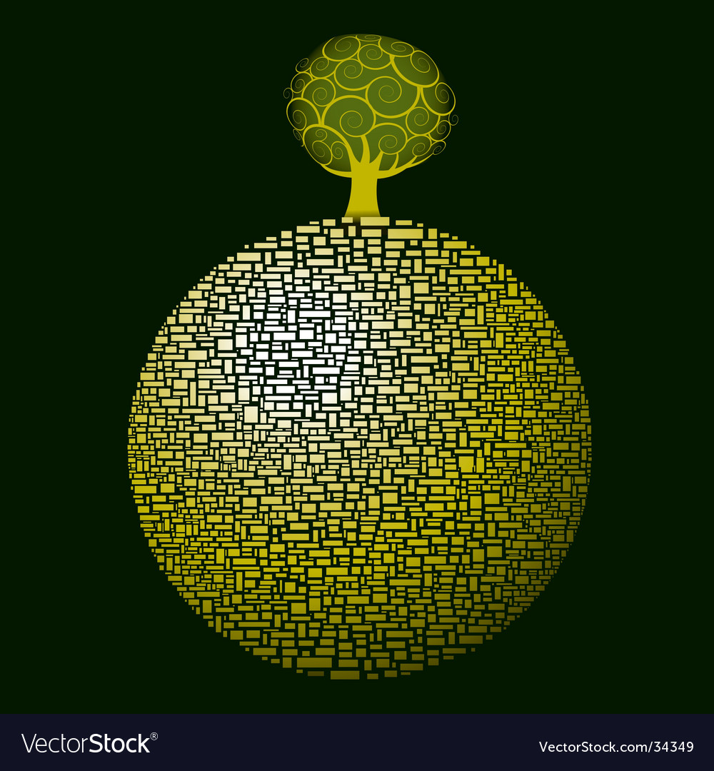 Globe tree Royalty Free Vector Image - VectorStock
