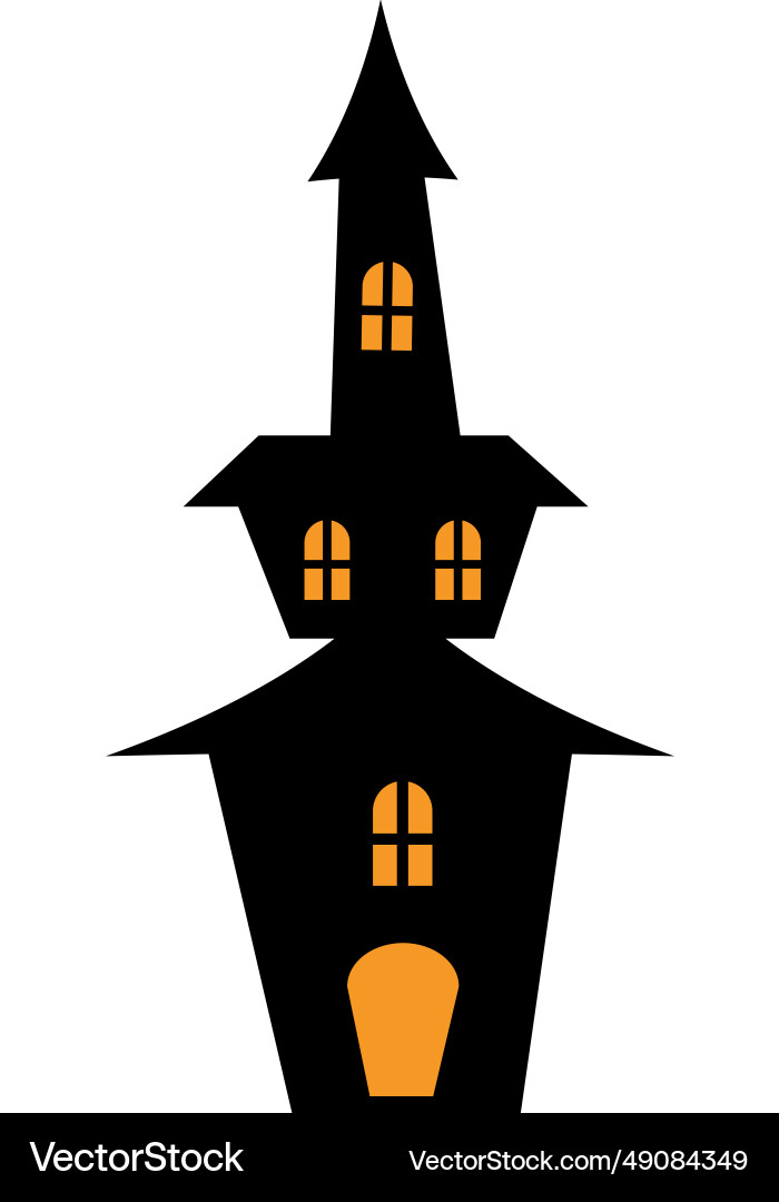 Halloween castle horror Royalty Free Vector Image