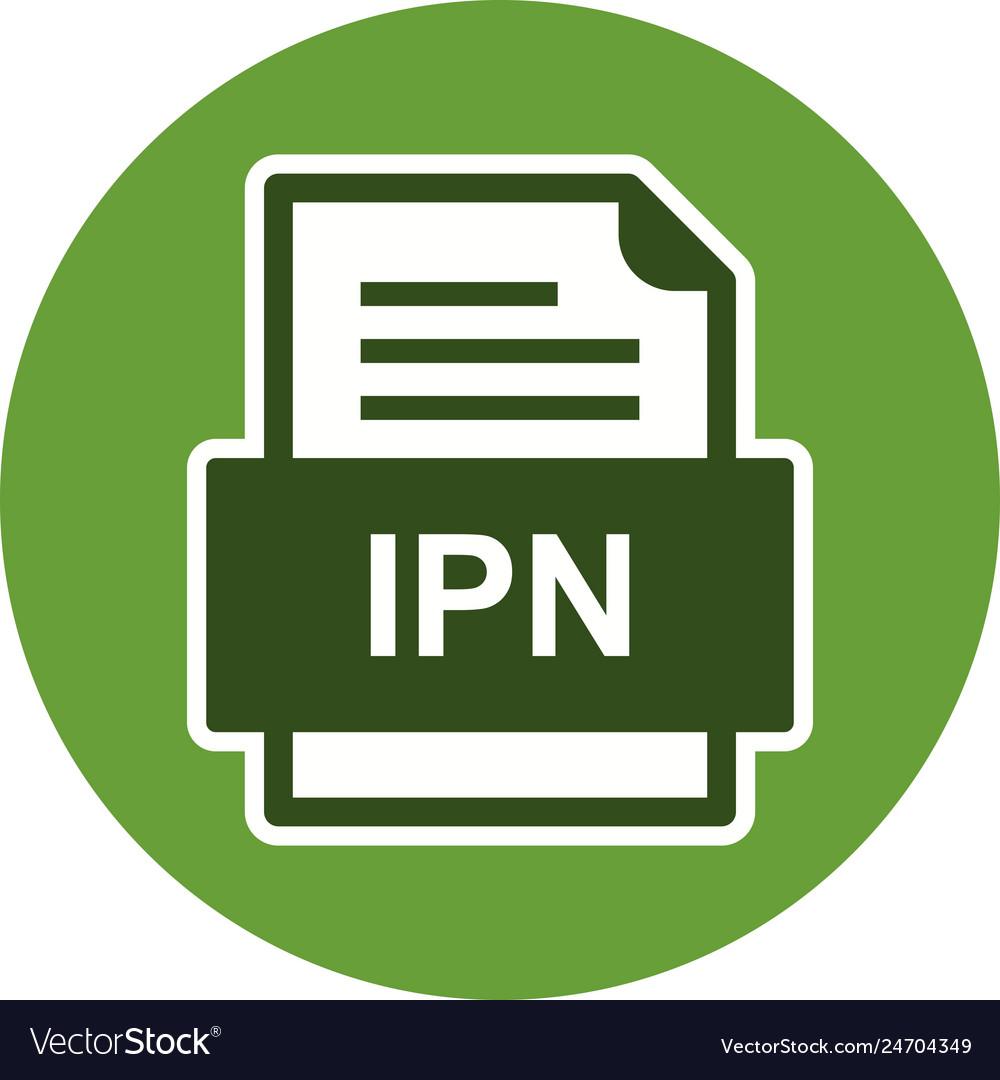 Ipn file document icon Royalty Free Vector Image
