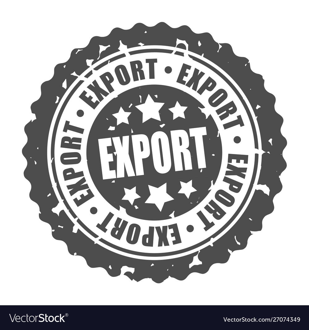 Round stamp export Royalty Free Vector Image - VectorStock