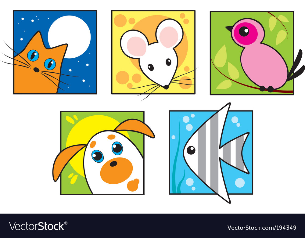 Set pets Royalty Free Vector Image - VectorStock
