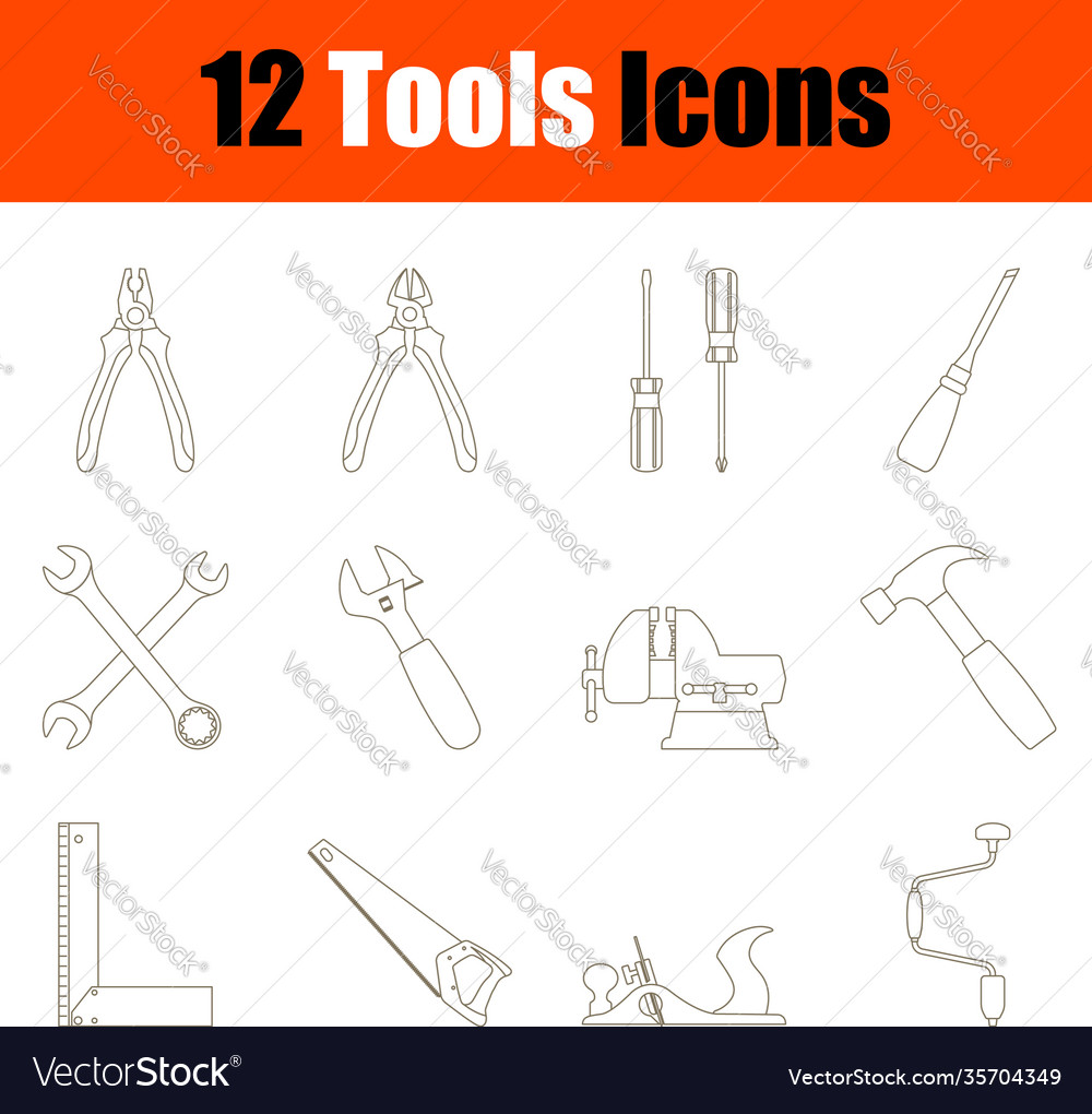 Tools icon set Royalty Free Vector Image - VectorStock