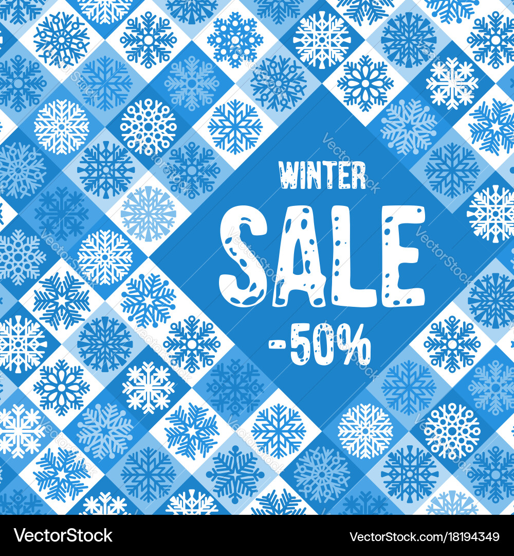 Winter sale advertise design Royalty Free Vector Image