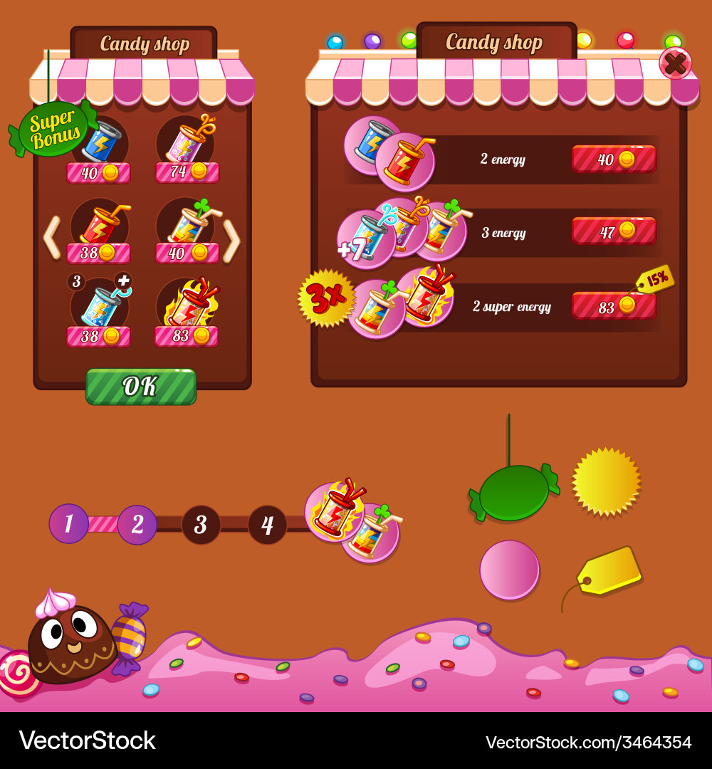 Design Elements Game Interface Royalty Free Vector Image