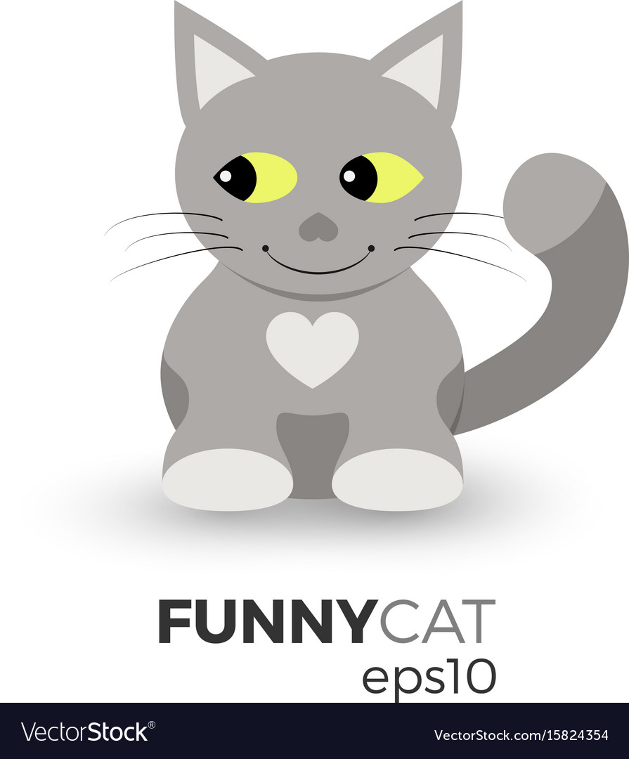 Funny cat Royalty Free Vector Image - VectorStock