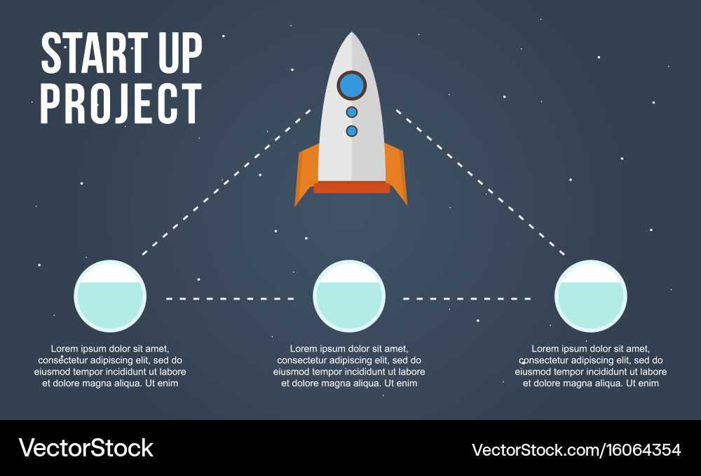 Start up project style business infographic Vector Image