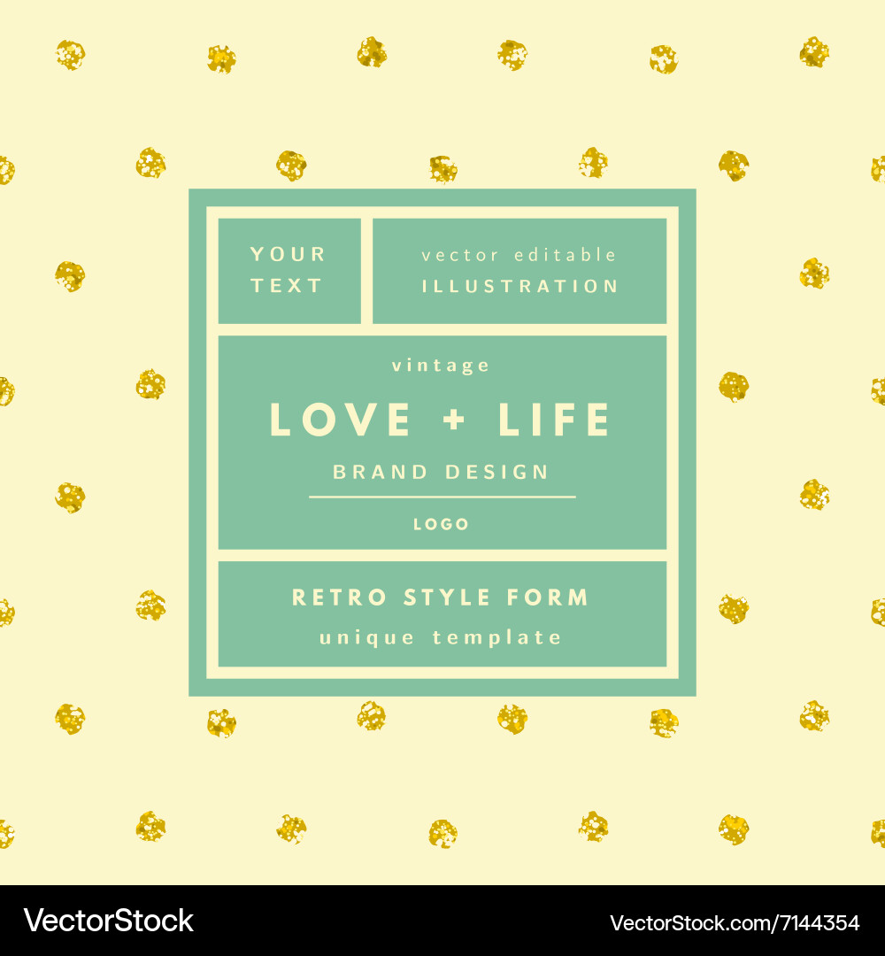Vintage logo in frame Royalty Free Vector Image