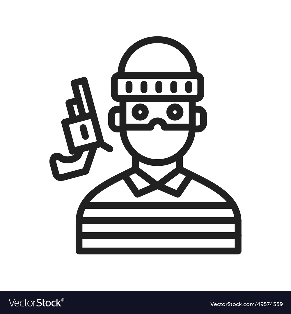 Criminal Heist Icon Royalty Free Vector Image Vectorstock