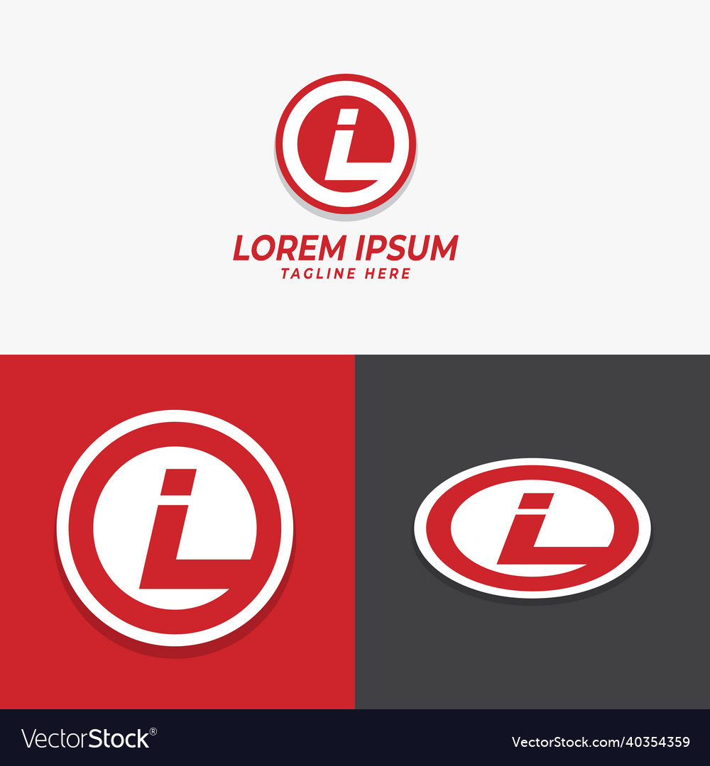 Initial circle logo template Royalty Free Vector Image