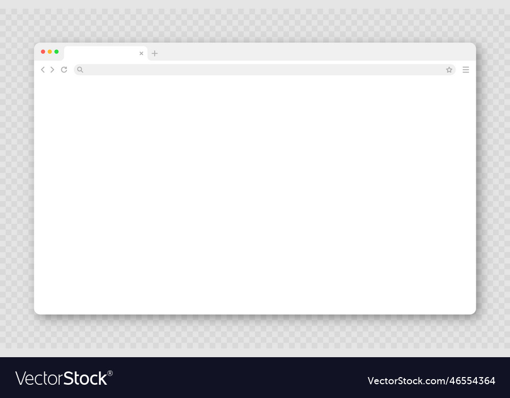 Blank web browser window with tab toolbar Vector Image