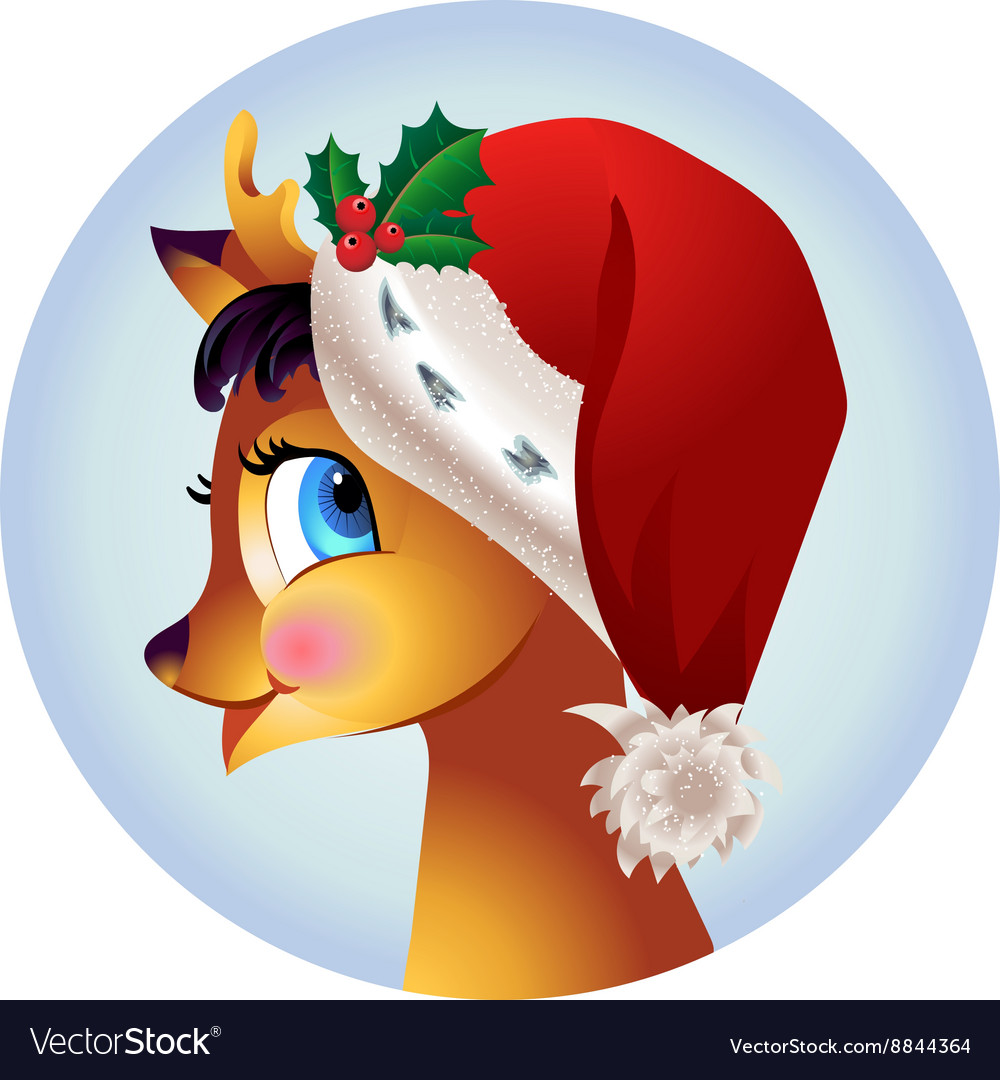 Christmas deer Royalty Free Vector Image - VectorStock