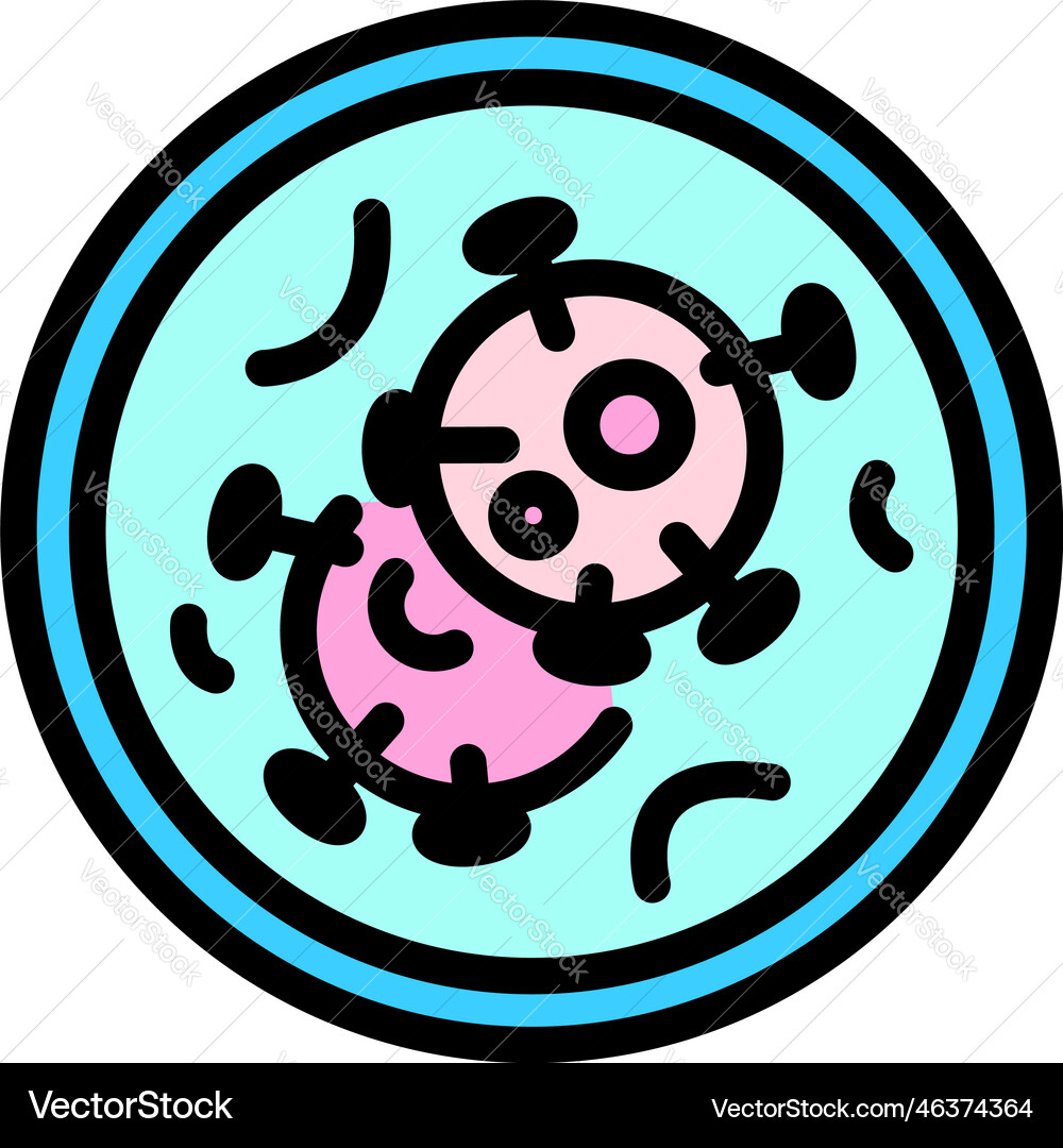 Covid test laboratory icon flat Royalty Free Vector Image