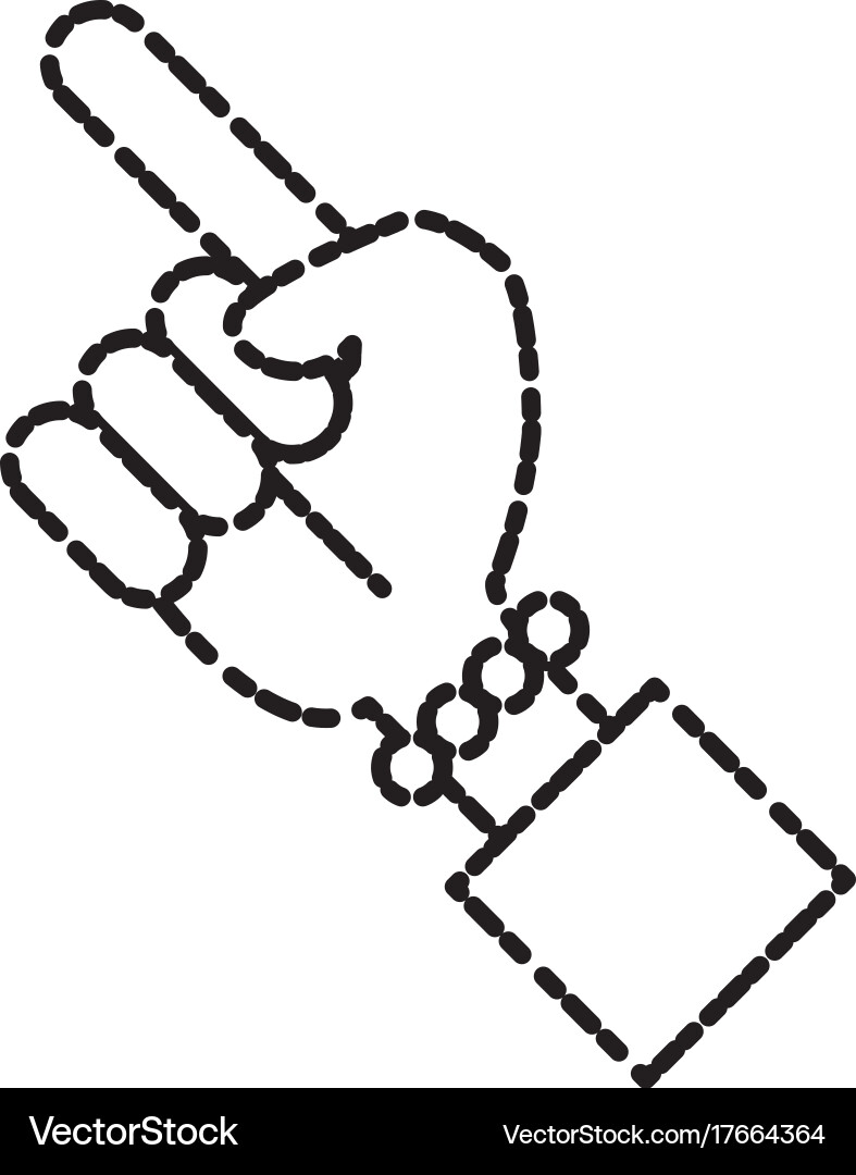 Hand symbol isolated Royalty Free Vector Image