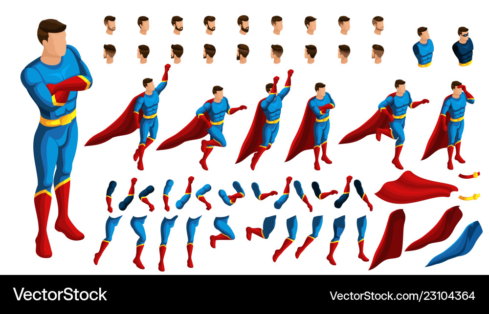Isometry is a set of gestures for the movement Vector Image