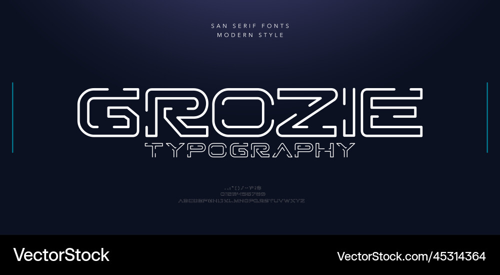 Modern urban alphabet fonts abstract typography Vector Image