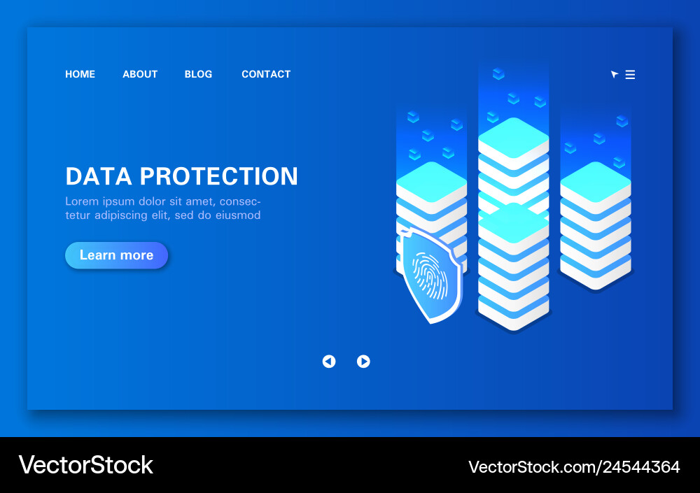 Network data protection and processing concept Vector Image