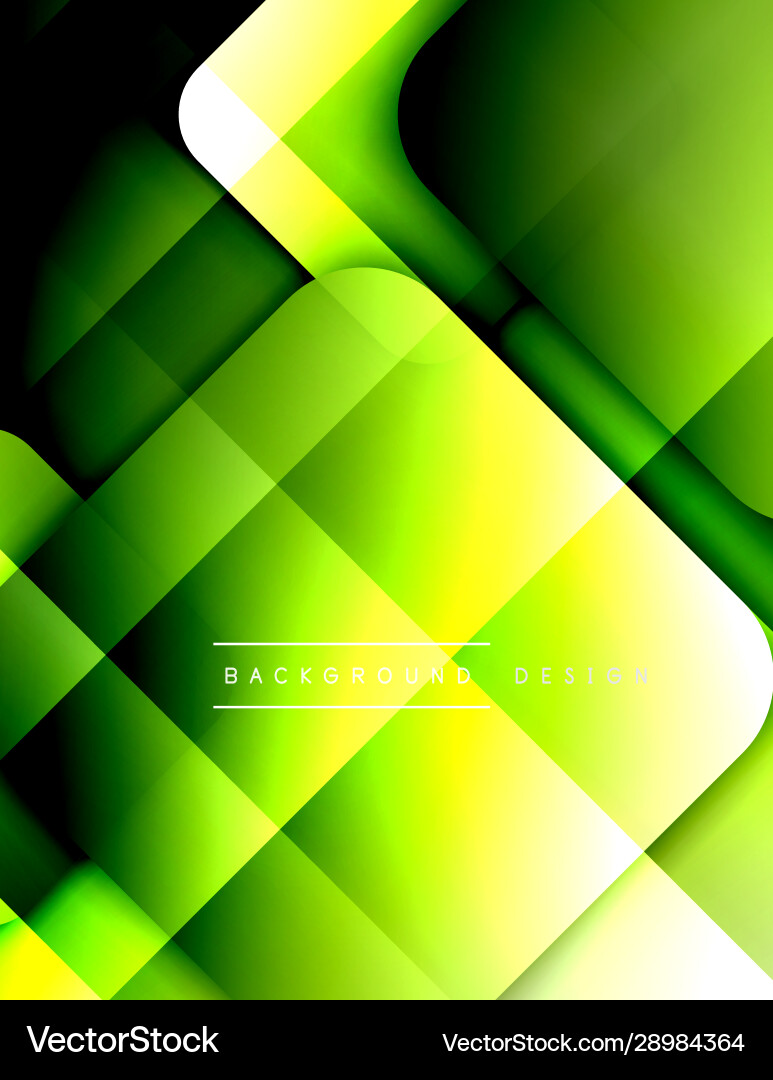 Rounded squares shapes composition geometric Vector Image