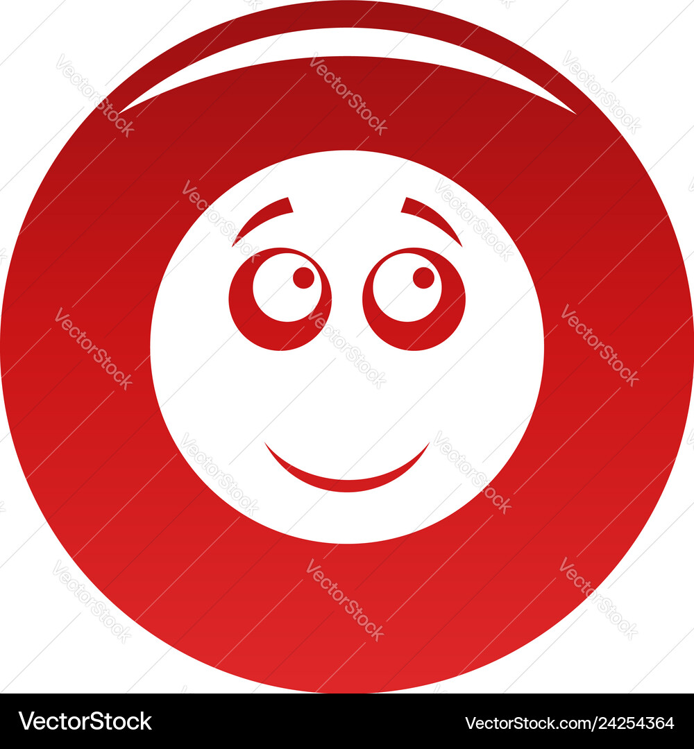 Smile icon red Royalty Free Vector Image - VectorStock