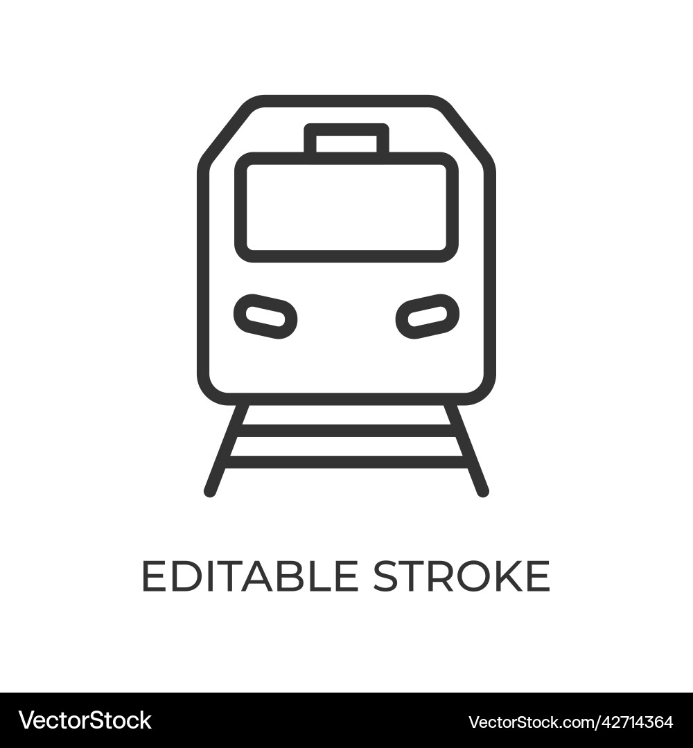 Train front view Royalty Free Vector Image - VectorStock