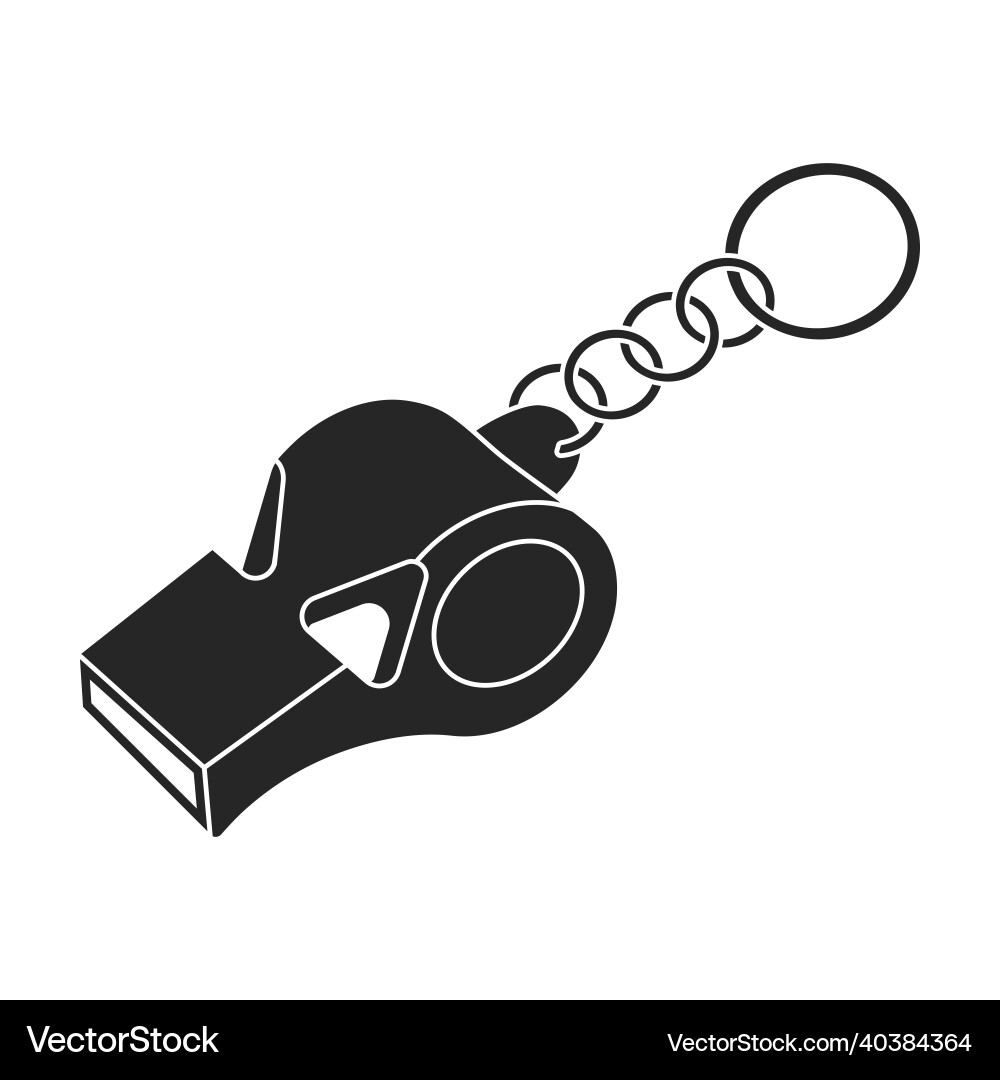 Whistle iconblack icon isolated Royalty Free Vector Image