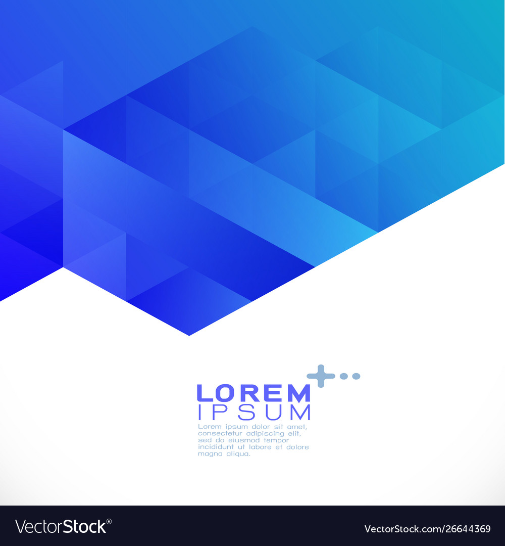 Abstract colorful gradient geometric blue Vector Image
