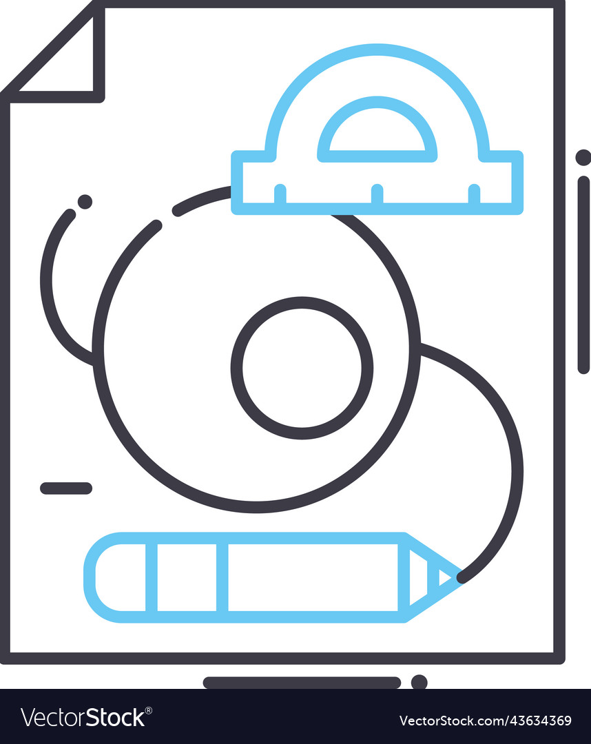 Design project line icon outline symbol Royalty Free Vector Design project line icon outline symbol Royalty Free Vector