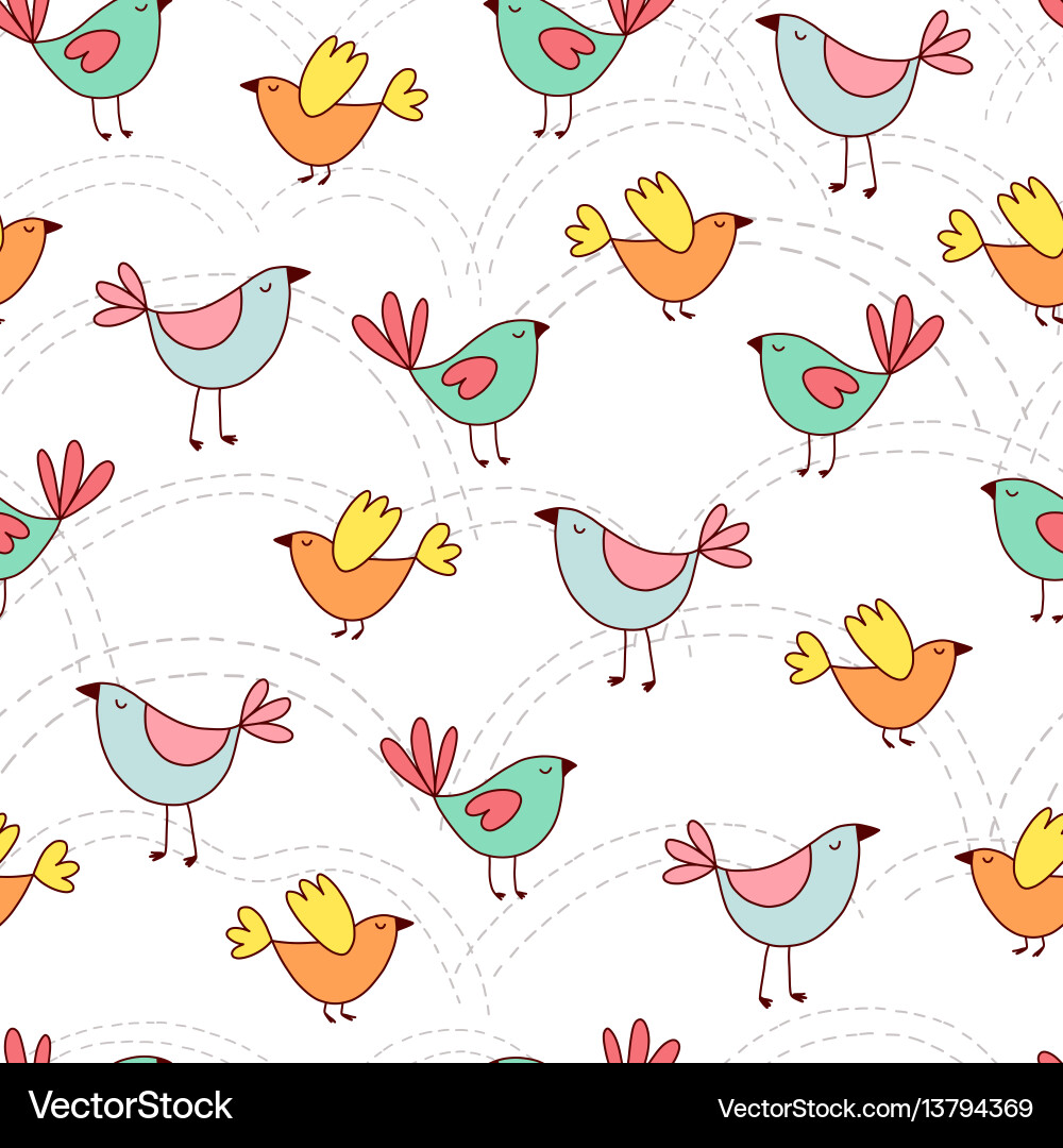 Doodles cute seamless pattern Royalty Free Vector Image