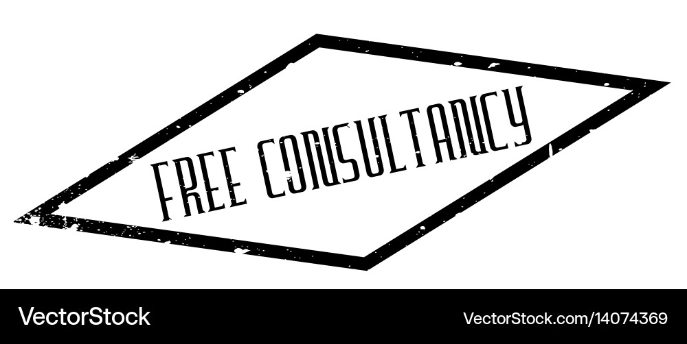 Free consultancy rubber stamp Royalty Free Vector Image