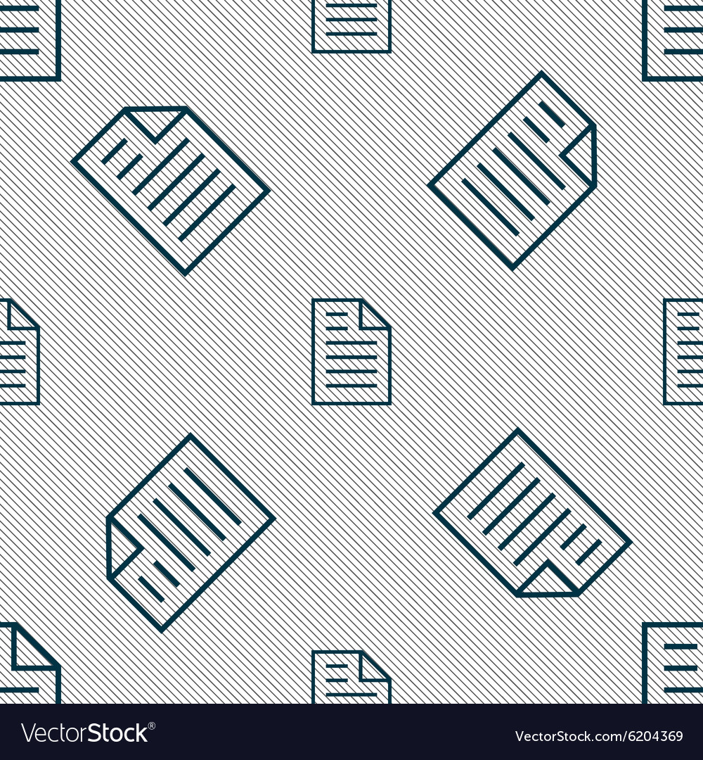 Text file sign icon document symbol seamless Vector Image