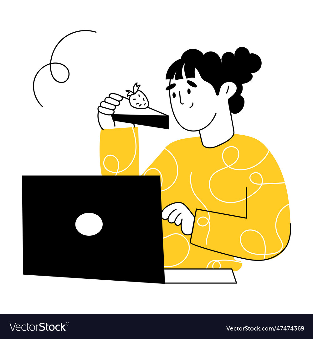 Using laptop Royalty Free Vector Image - VectorStock