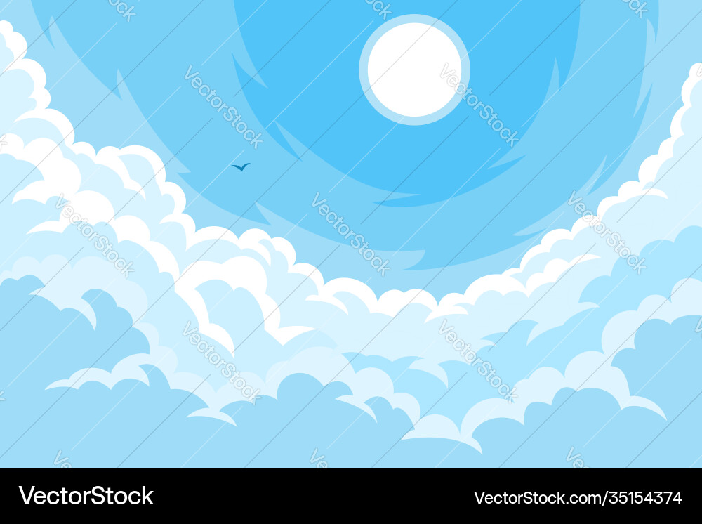 Cloudy sky background Royalty Free Vector Image