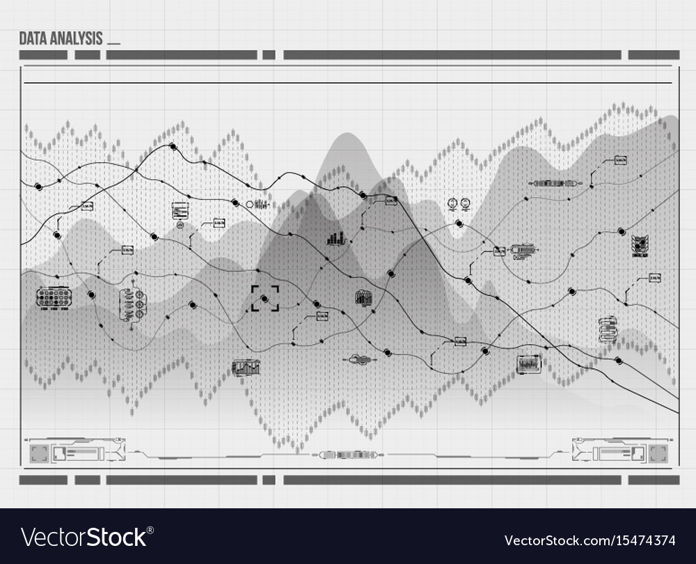 Data analysis visualization visual data Royalty Free Vector
