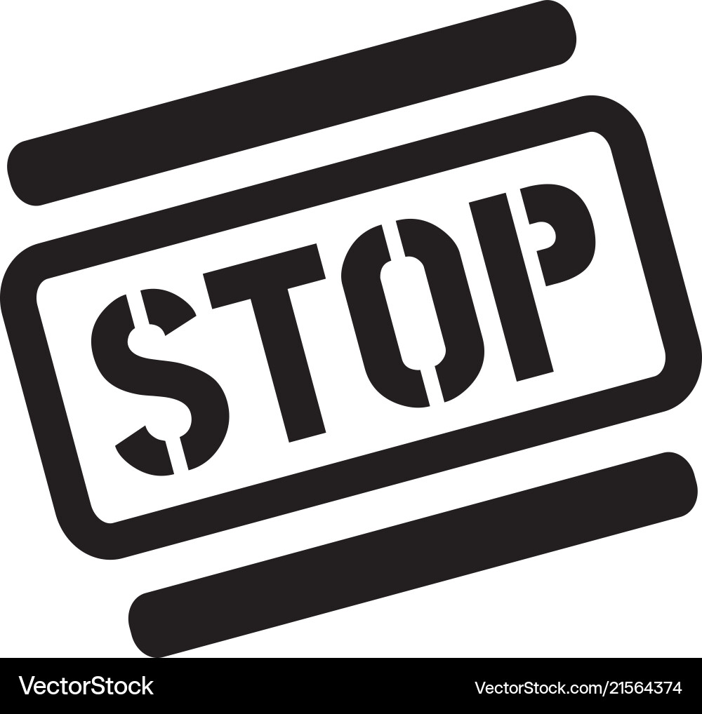 Stop black stamp Royalty Free Vector Image - VectorStock