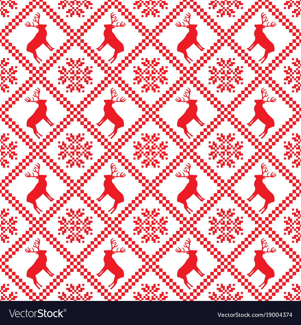 Traditional scandinavian pattern nordic ethnic Vector Image Traditional scandinavian pattern nordic ethnic Vector Image
