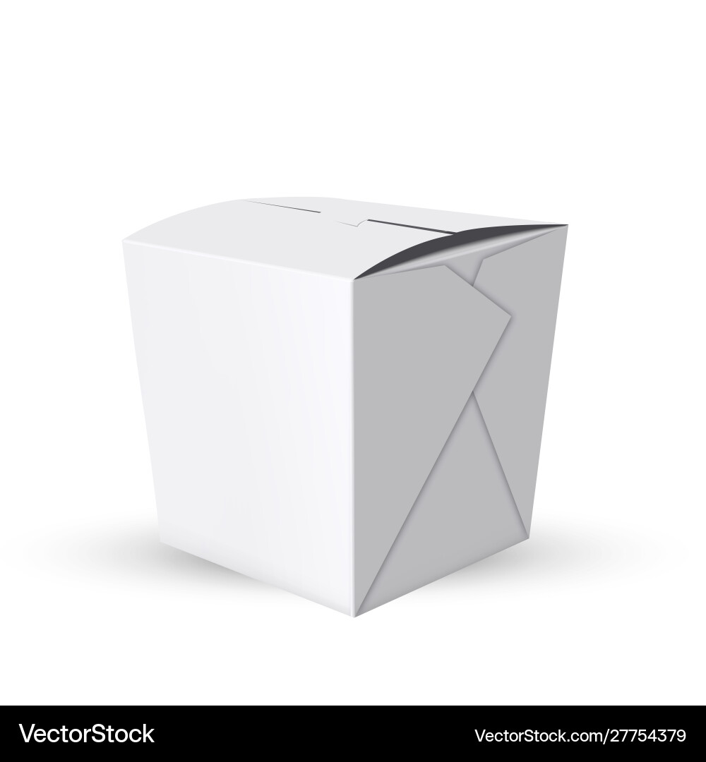 Box for take away food from restaurant Royalty Free Vector