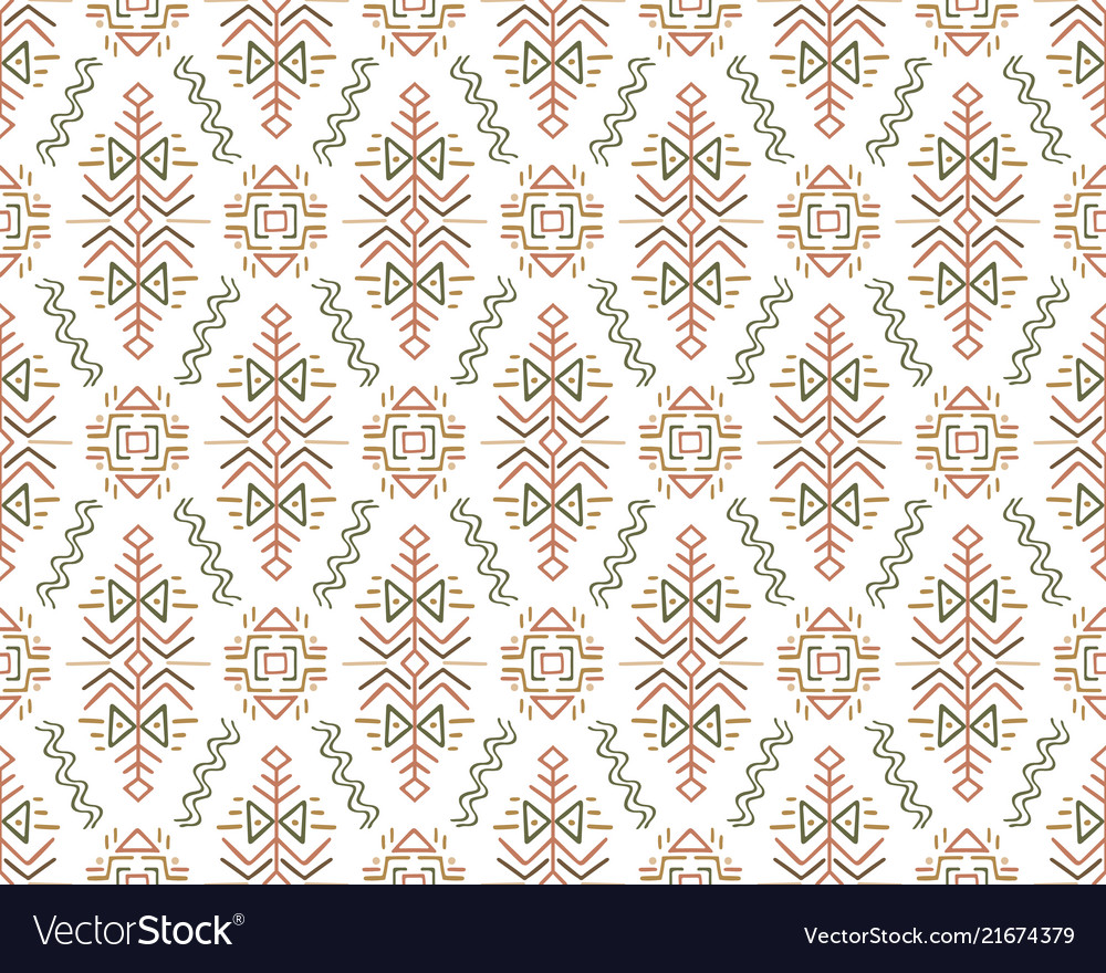 Ethnic style seamless pattern Royalty Free Vector Image