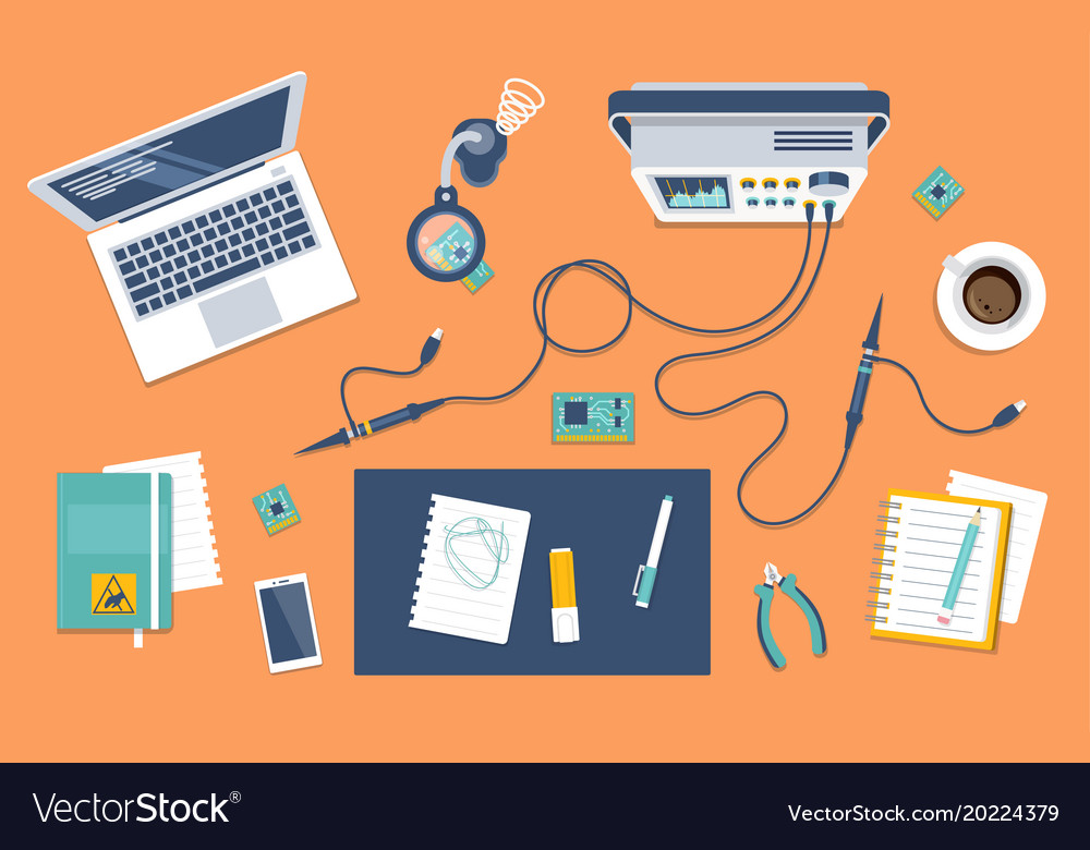Hardware development process Royalty Free Vector Image