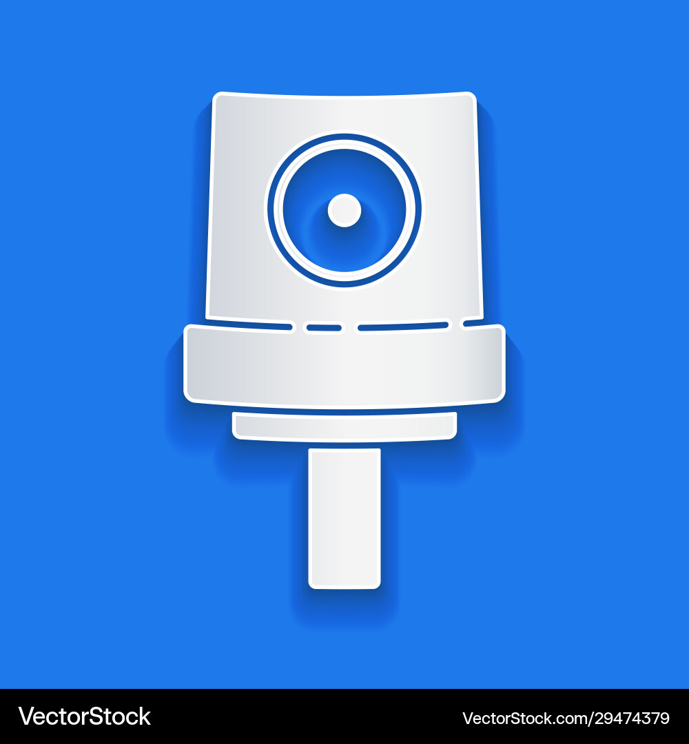 Paper cut spray can nozzle cap icon isolated Vector Image