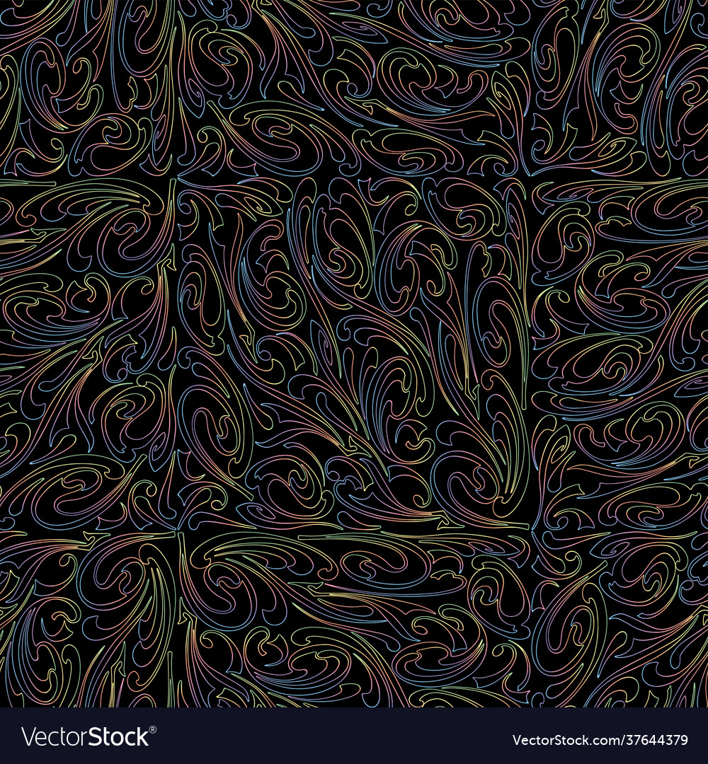 Seamless pattern various outlines colorful Vector Image