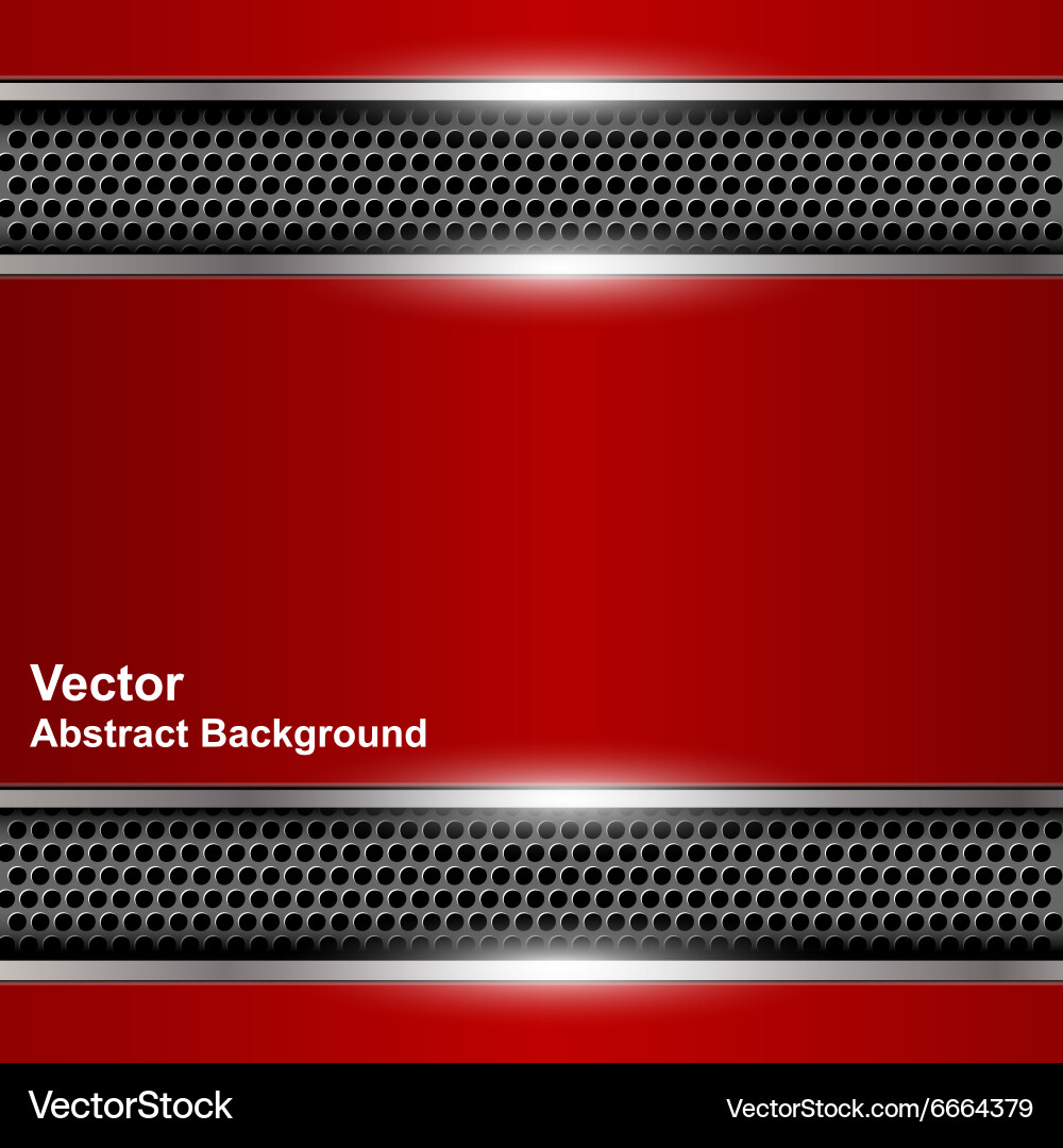 Technological abstract background metallic red Vector Image