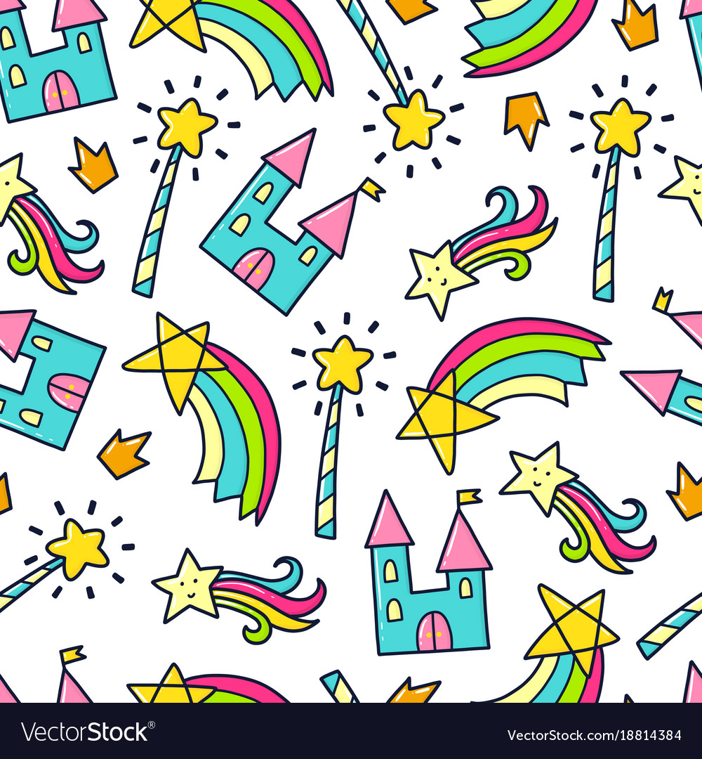 Doodles pattern Royalty Free Vector Image - VectorStock