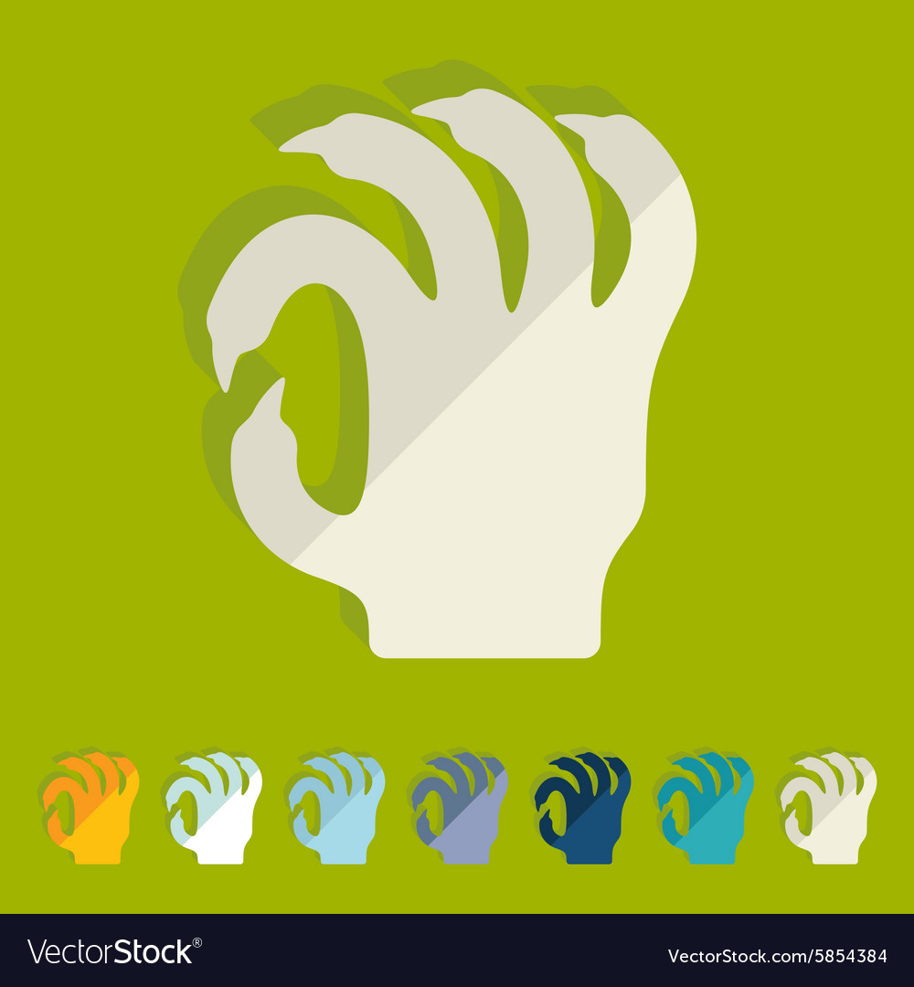 Flat design hand Royalty Free Vector Image - VectorStock