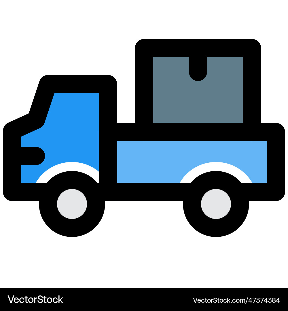 Pick up vehicle carrying shipment Royalty Free Vector Image