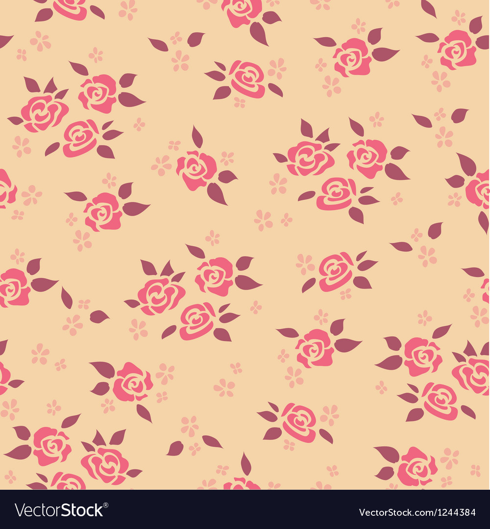 Rose pattern Royalty Free Vector Image - VectorStock