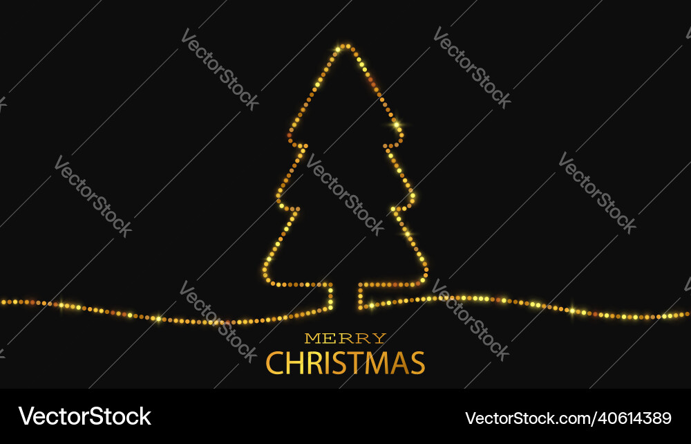 Christmas banner abstract tree Royalty Free Vector Image