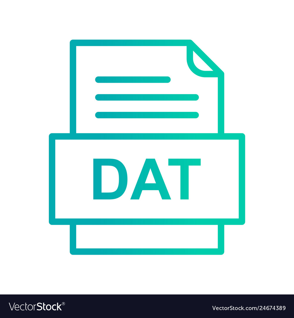 Dat file document icon Royalty Free Vector Image