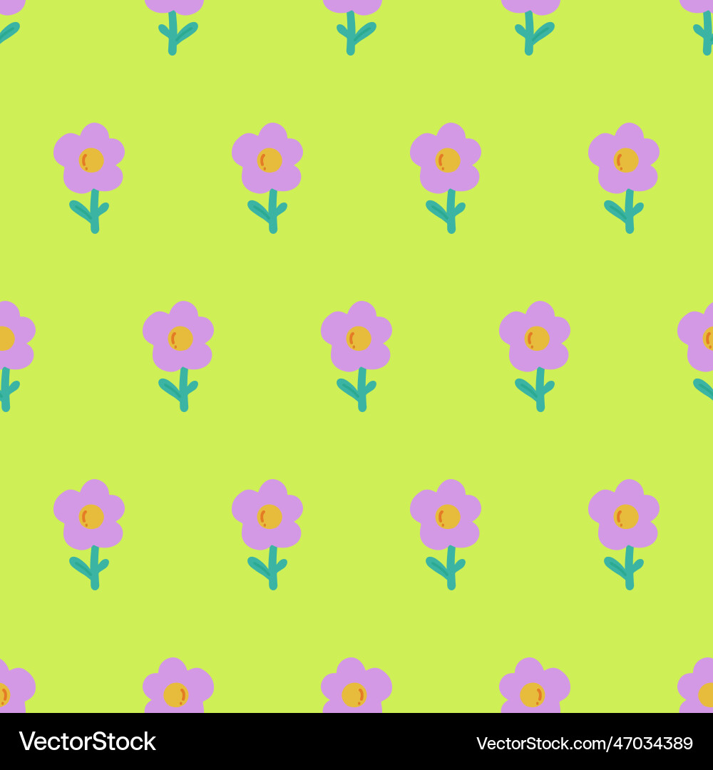 Doodle flower seamless pattern pattern background Vector Image