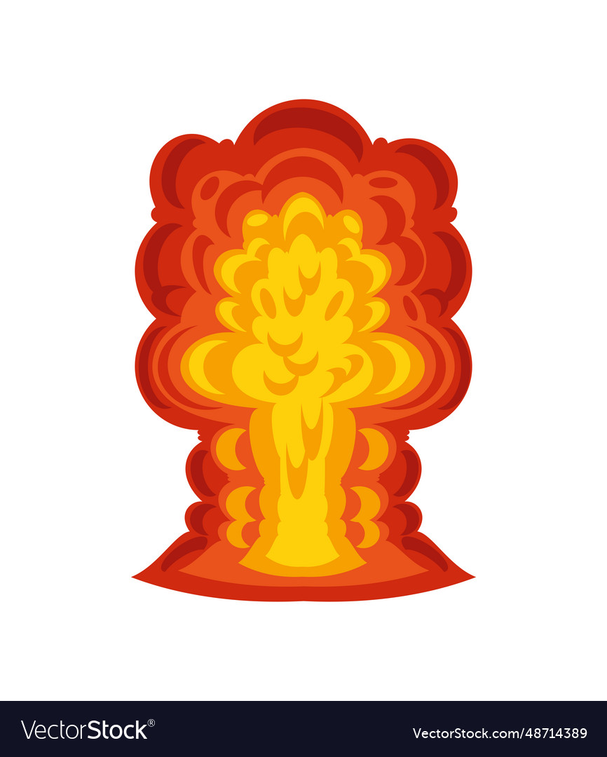 Explosion effect danger icon Royalty Free Vector Image