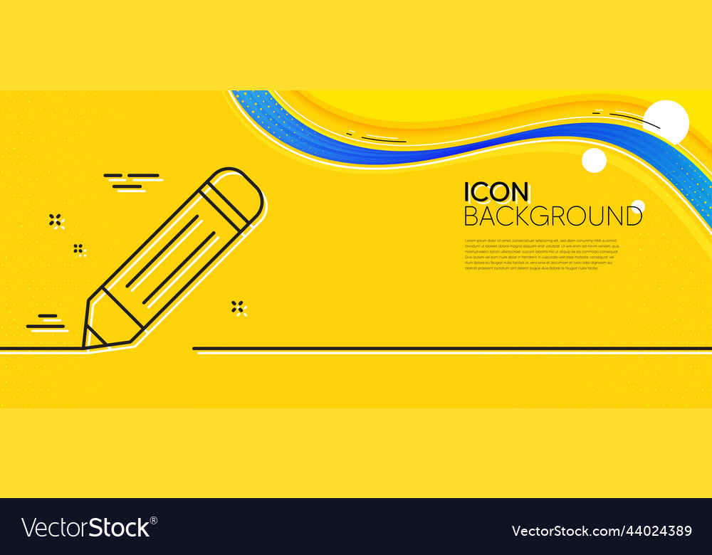 Pencil line icon edit sign minimal line yellow Vector Image