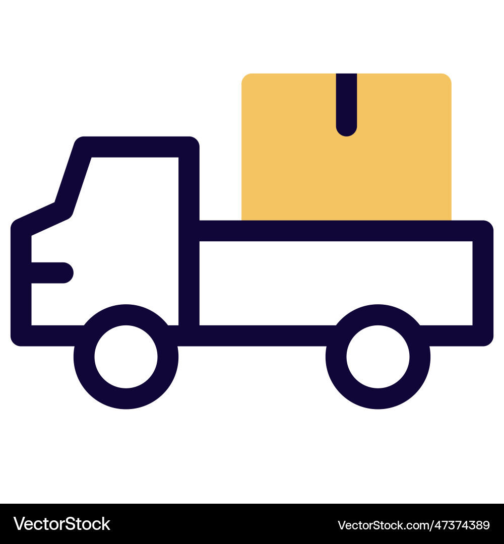 Pick up vehicle carrying shipment Royalty Free Vector Image